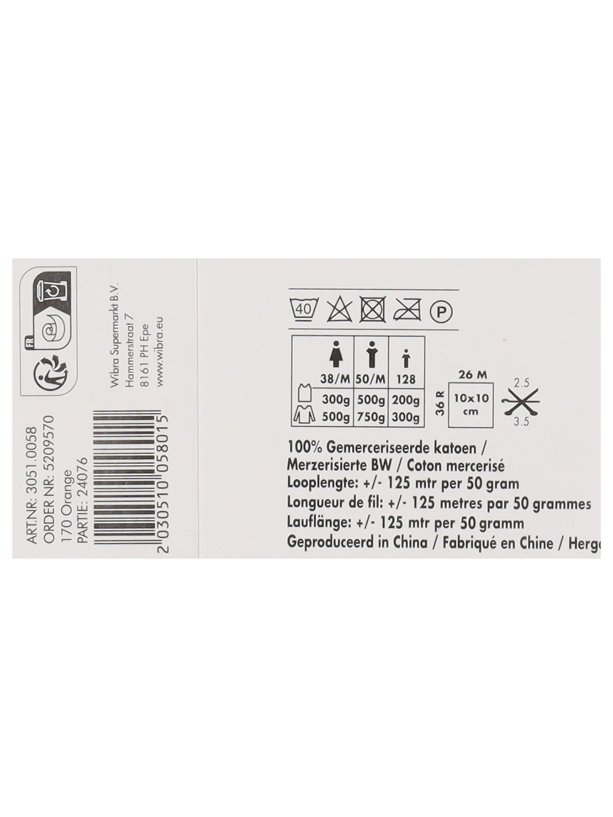 Nova fil à tricoter - orange - Wibra Belgique - Vous faites ça bien.